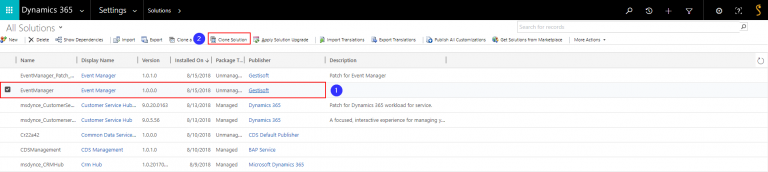 How to Clone a Solution with Microsoft Dynamics 365? | Gestisoft